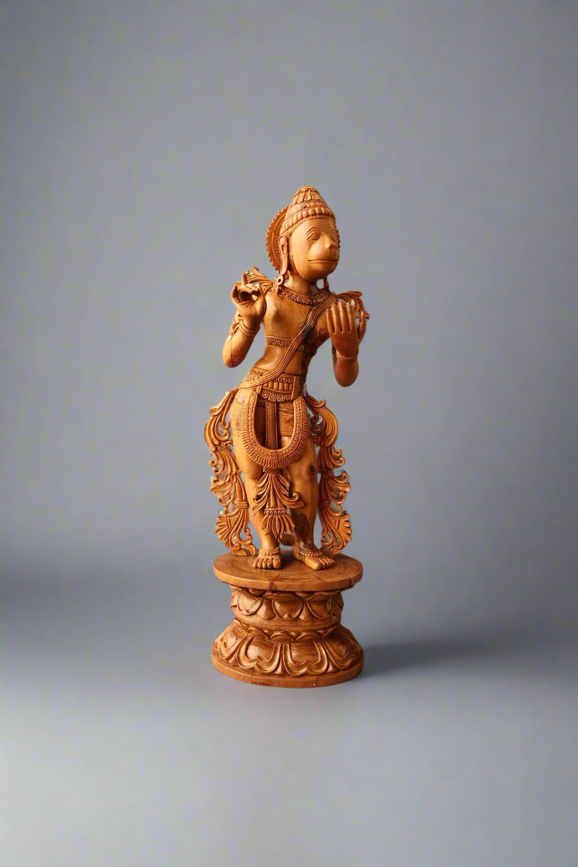 Sandalwood carving Conversing Hanuman – Malji Arts India : CRAFTS OF INDIA